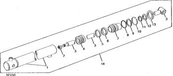 China MG593390 Hydraulic Cylinder Deere parts 570 for sale