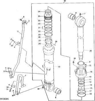 China 0237221 Hydraulic Cylinder Barrel Deere parts 790 for sale
