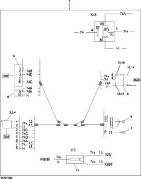 China 57M10210 Elec. Connector Terminal Deere parts 1210E, 1470E, 1110E, 1270E, 1910E, 1510E for sale