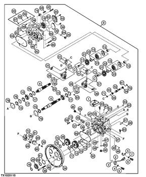 China 0820439 Gasket Deere parts 450DLC, 470GLC, 450CLC for sale
