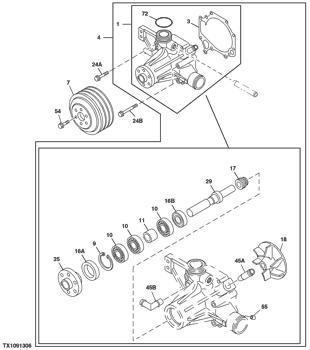 China 1096233940 Gasket Deere parts 6UZ1XZSA-01, 470GLC for sale