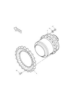 China 108-00008 SPROCKET Doosan parts for sale