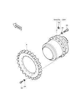 China 2108-1028A SPROCKET Doosan parts for sale