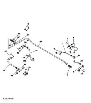 China AR104650 Fuel Line Deere parts 844, 690B, 990, 690C, 740A, 690CR, 624J, 646C, 624K, 624KR, 444JR, 1400, WL56, 310SK, 540E, 644C, 743, 644D, 544K, 310K, 770A, 762, 444H, 450LC, 693B, 444J, 770B, 693C, 644E, 850, 524K, YZ19489, 644H,... for sale
