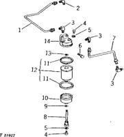 China AR50894 Fuel Line Deere parts 302A, 302, 310, 24, 300B, 301A, 301, 380, 300 for sale