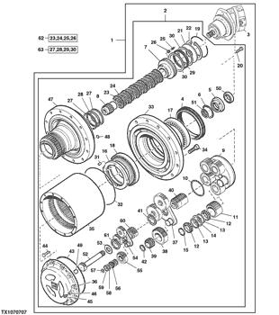 China F432914 WASHER - Deere parts 850, 909J, 903JH, 909K, 903KH, 950, 909JH, 59000, 953G, 909KH, 953J, 903J, 953K, 903K for sale