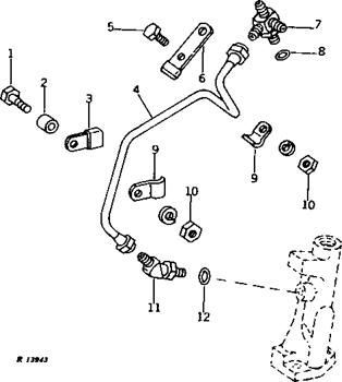 China AR40940 Oil Line Deere parts 500A, 500C, 500B for sale