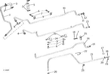 China AT22199 Oil Line Deere parts 401D, 401B, 2640, 400 for sale