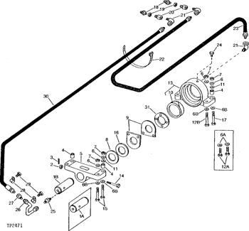 China R55522 Bushing Deere parts 644B, 646, 740, 544, 743, 544B, 444, 644A for sale