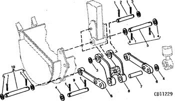 China AU42333 Pin Fastener Deere parts 500A, 500C, 510B, 93, 9300, 610B, 350C, 450C, 315C, 315CH, 210C, 500, 555, 9500, 415B, 544B, 410, 410B, 410C, 550, 310, 310A, 9400, 310C, 9305 for sale