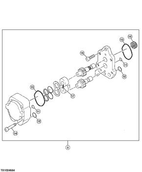 China 0215613 O-Ring Deere parts 595D, 290D, 490, 160LC, 495D, 590D for sale