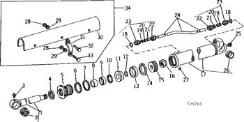 China AR105312 Hydraulic Cylinder Kit Deere parts 690, 690B, 693B for sale