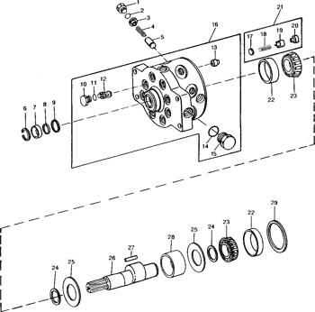 China AR90459 Hydraulic Pump Deere parts 440, 2640, 500, 2750, 300, 600 for sale