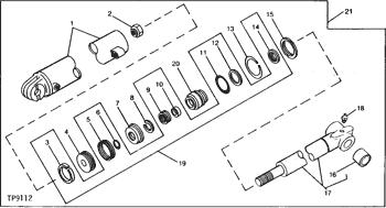 China AT40473 Hydraulic Cylinder Deere parts 550B, 450E, 550A, 550, 450D for sale