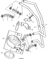 China R54829 Hose Deere parts 595, 344E, 344G, 510B, 2640, 2750, 2755, 610B, 444E, 455E, 450E, 450G, 440C, 555, 440D, 555A, 550A, 555B, 550B, 340D, 495D, 2355, 590D, 595D, 410C, 550, 410D, 540B, 540D, 490, 540E for sale