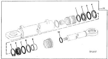 China AR105537 Hydraulic Cylinder Kit Deere parts 440C, 440D, 540D, 340D, 540B for sale