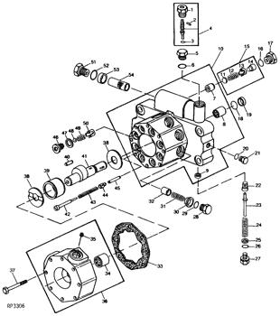 China AR89064 Hydraulic Pump Deere parts 302, 401, 400, 301A, 401B, 2640, 301, 300 for sale