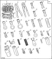 China R65599 Elec. Connector Terminal Deere parts 844, 440, 595, 400, 690C, 690CR, 180, 690D, 303, 690ELC, 480, 480A, 70D, 480C, 110, 790D, 640, 790ELC, 700H, 640D, 300, 750, 792DLC, 750B, 344G, 415B, 410, 440C, 302A, 890, 550, 310, 890A, 310A, 892DL... for sale
