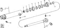 China AT46768 Hydraulic Cylinder Rod Deere parts 401D, 310A, 310, 480C for sale