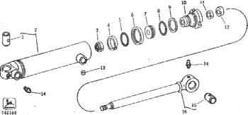 China AT46768 Hydraulic Cylinder Rod Deere parts 401D, 310A, 310, 480C for sale