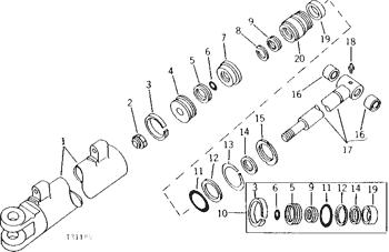 China AU13861 Hydraulic Cylinder Deere parts 550A, 550, 550B, 450C, 690CR, 450D, 690D, 450E, 6405 for sale