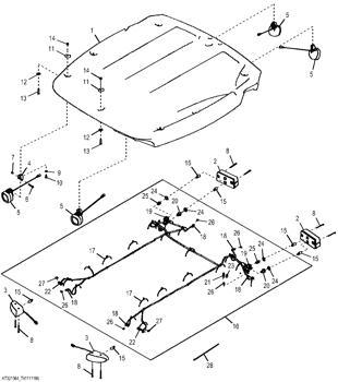 China 57M10126 Elec. Connector Housing Deere parts 310SK, 310J, 710K, 710J, 310K, 410J, 310SJ, 410K for sale
