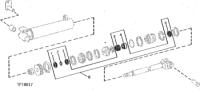 China RE14088 Hydraulic Cylinder Kit Deere parts 440C, 440D, 540D, 340D, 540B for sale