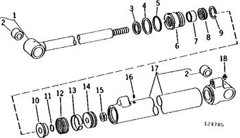 China AR105381 Hydraulic Cylinder Kit Deere parts 350D, 350C, 350B, 510 for sale