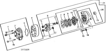 China AT181864 Hydraulic Pump Deere parts 6410, 6300, 6415, 350C, 450C, 6310, 350D, 6305, 6400, 6405, 480 for sale