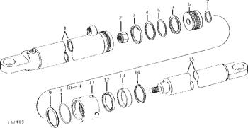 China AT34932 Hydraulic Cylinder Kit Deere parts 644B, 644A, 646 for sale