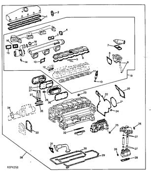 China R520583 Gasket Deere parts 770C, 646, 870D, RE151971, 750C-II, 770D, 540E, 530B, 690, 1400, 644A, 600 for sale