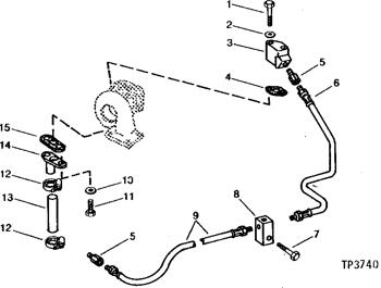 China E12913 Hydraulic Hose Deere parts 450, 410B, 450B, 450C, 455D, 450D, 555 for sale
