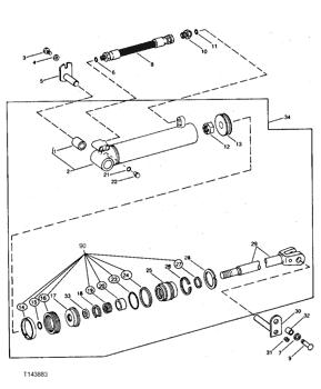China RE10223 Hydraulic Cylinder Kit Deere parts 640 for sale