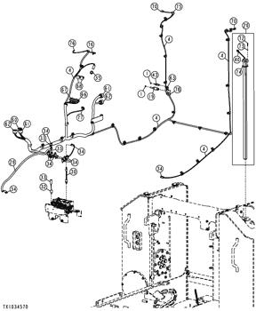 China 57M7579 Elec. Connector Terminal Deere parts 1200, 1210E, 903JH, 1010E, 853J, 1110E, HH100, 903J, 909JH, 953J, 810E, 624KR, 1910E, RE151971, 1510E, 853JH for sale