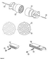 China 57M8653 Elec. Connector Housing Deere parts 655C, 950C, 755C, 1050C for sale