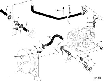 China AT30374 Fitting Deere parts 440, 670A, 340D, 670B, 770A, 440C, 770B, 540, 440D for sale