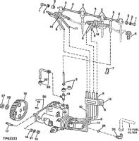 China AR93058 Fuel Line Deere parts 544E, 544G, 344G, 544B, 544C, 544D for sale