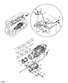 China 1156033421 Fuel Injection Pump Deere parts 800C, 600C for sale