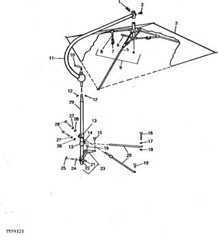 China 03H1835 Bolt Deere parts 440, 24, SUNSHADES for sale