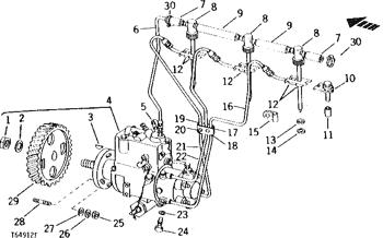 China AT18111 Fuel Line Deere parts 302A, 302, 310, 350C, 350B, 24, 300B, 301A, 301, 380, 300, 350 for sale