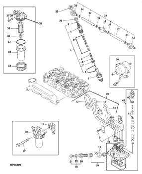 China AM876116 Fuel Pump Deere parts 675, 570, 3375 for sale