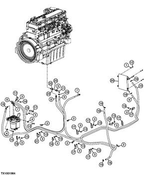 China 4620440 Fuel Cooler Deere parts 3754D, 350DLC for sale