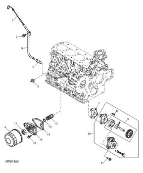 China AM878891 Oil Pump Deere parts 50D, 675, 110, 6675 for sale