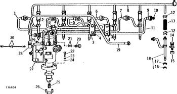 China AR51197 Fuel Line Deere parts 690, 644A, 600 for sale