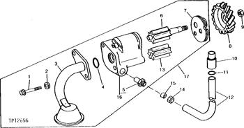 China AR79463 Oil Pump Deere parts 490, 550A, 550, 540B, 344E, 490E, 444E, 540D, 340D, 555B, 540E, 550B, 555A, 450G, 440C, 555, 440D for sale