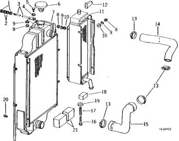 China AT20848 Oil Cooler Deere parts 302A, 302, 300B, 401B, 401C, 301A for sale