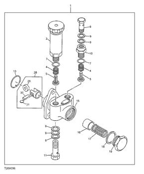 China 1157501980 Fuel Pump Deere parts 210, 225CLC for sale