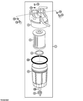 China 4679165 Fuel Filter Deere parts 450DLC, 870GLC, 850DLC, 670GLC, 650DLC, 470GLC for sale