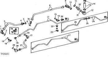 China AR39562 Oil Line Deere parts 570, 600 for sale