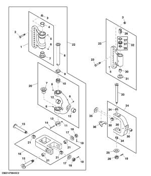 China 0051303001 Bolt Deere parts 1510C, 1412E, 1312C for sale